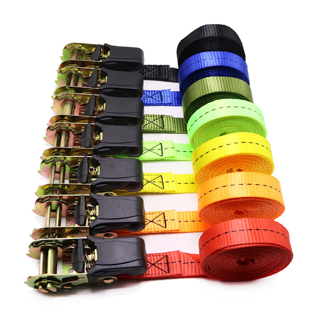 Car Cargo Luggage Tie-Down Ratchet Belt Heavy Duty Cargo Tightener ...