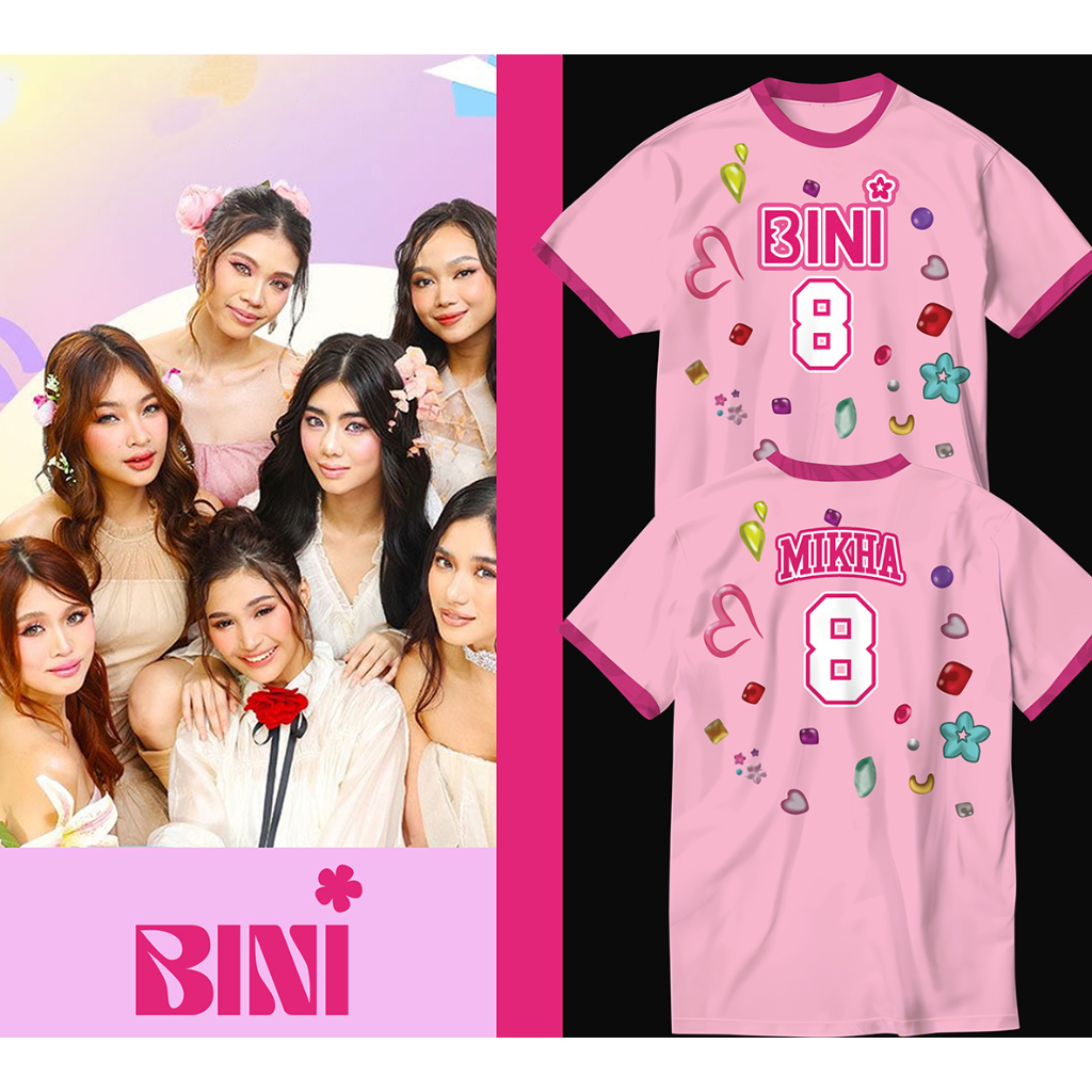 BINI Merch for Teens Athletic Full Sublimation Tshirt Idol Group Ppop ...