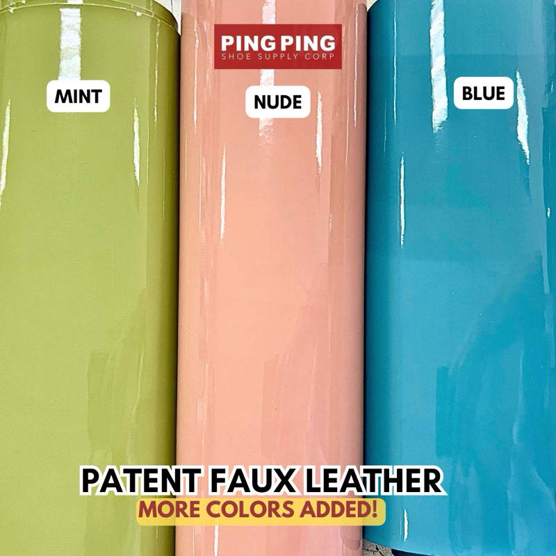 [PER METER] PATENT GLOSSY PU Faux Leather for Shoes, Bags, Upholstery ...