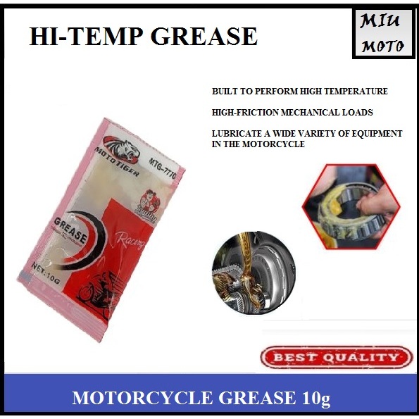 MOTORCYCLE GREASE / GRASA 10G - MIUMOTO | Shopee Philippines
