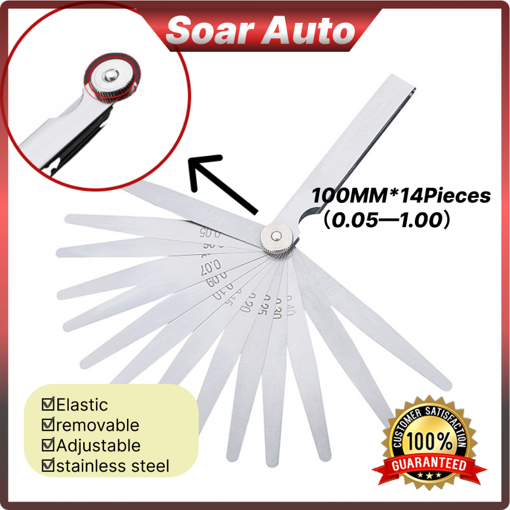 Universal Filler Gauge for Motorcycle Stainless Steel 100MM*14 Pieces ...