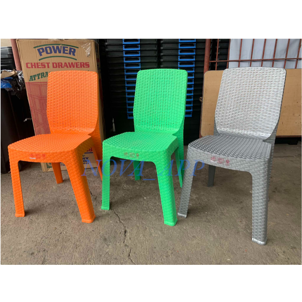 RATTAN PLASTIC CHAIR BUNNY #890/ UPUAN/CHAIR | Shopee Philippines