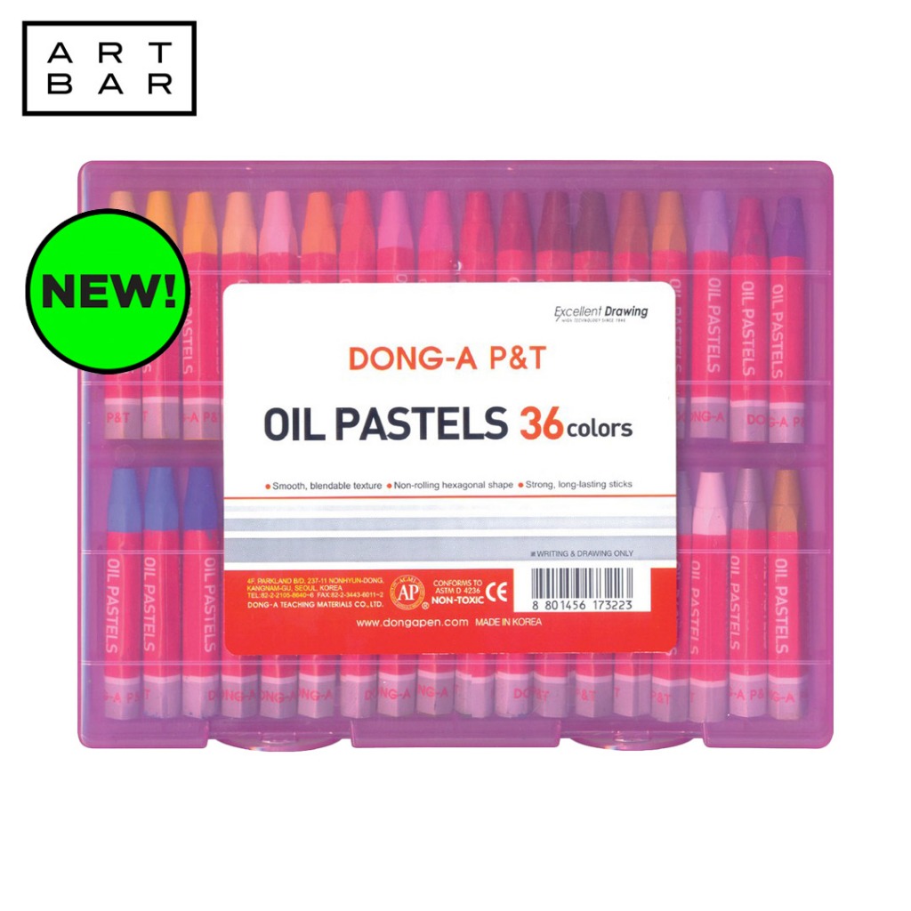 Dong-A Oil Pastel 36 Colors Hexagonal - Art Bar | Shopee Philippines