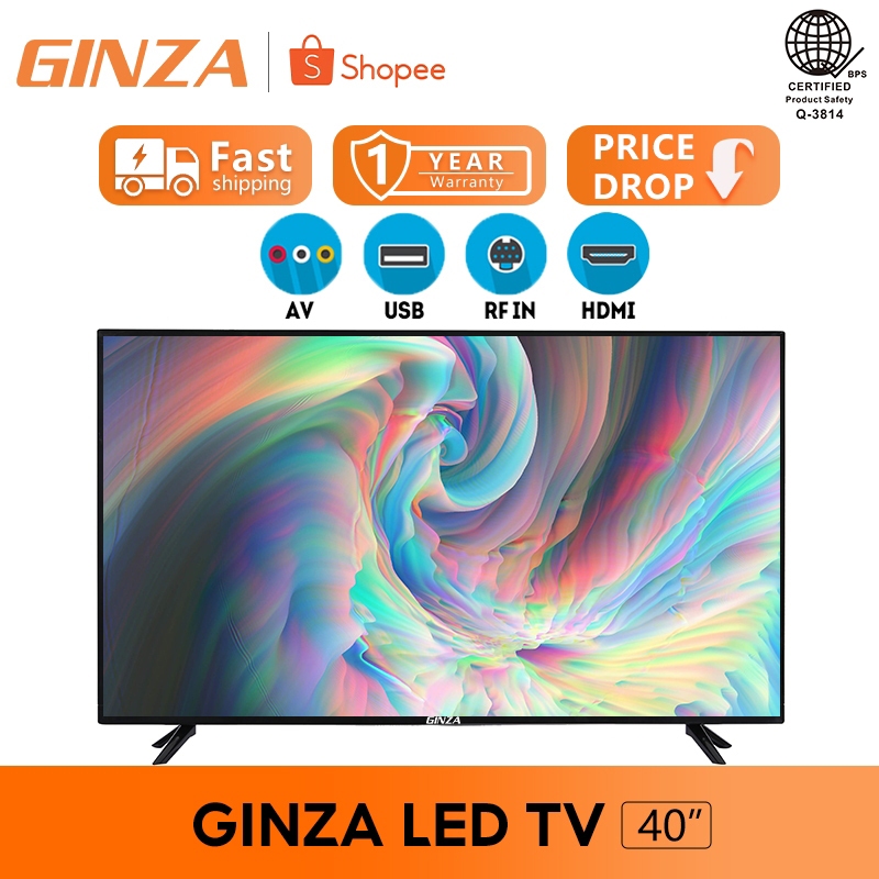 GINZA 40 Inch TV Flat Screen Slim TV LED TV 40 Inch | Shopee Philippines