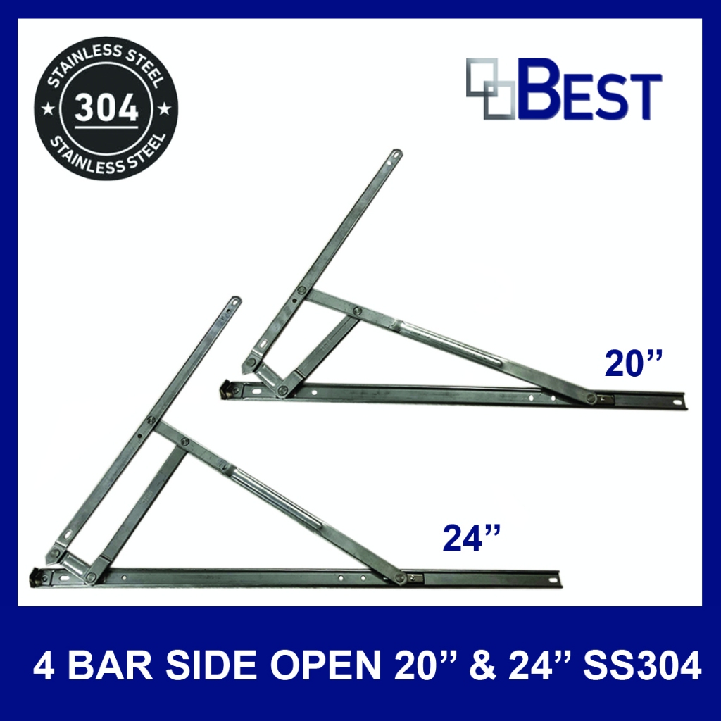 4 Bar Hinge 20'' 24'' Side Open Heavy duty SS304 (1 pc) | Shopee ...