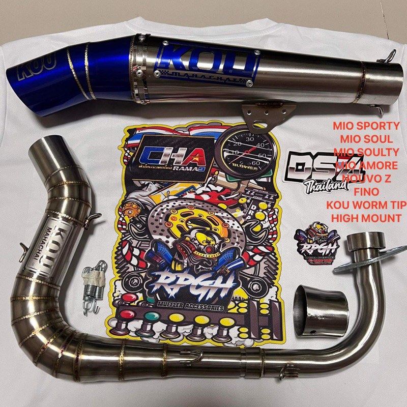 KOU MAHACHAI OPEN PIPE TUBE TYPE HIGH QUALITY 45mm for MIO SPORTY ...