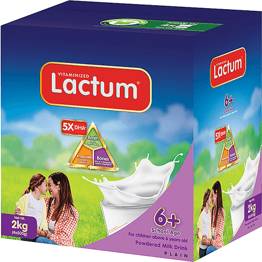 Lactum 6+ Plain Powdered Milk Drink for Children 6 Years Old and Above ...