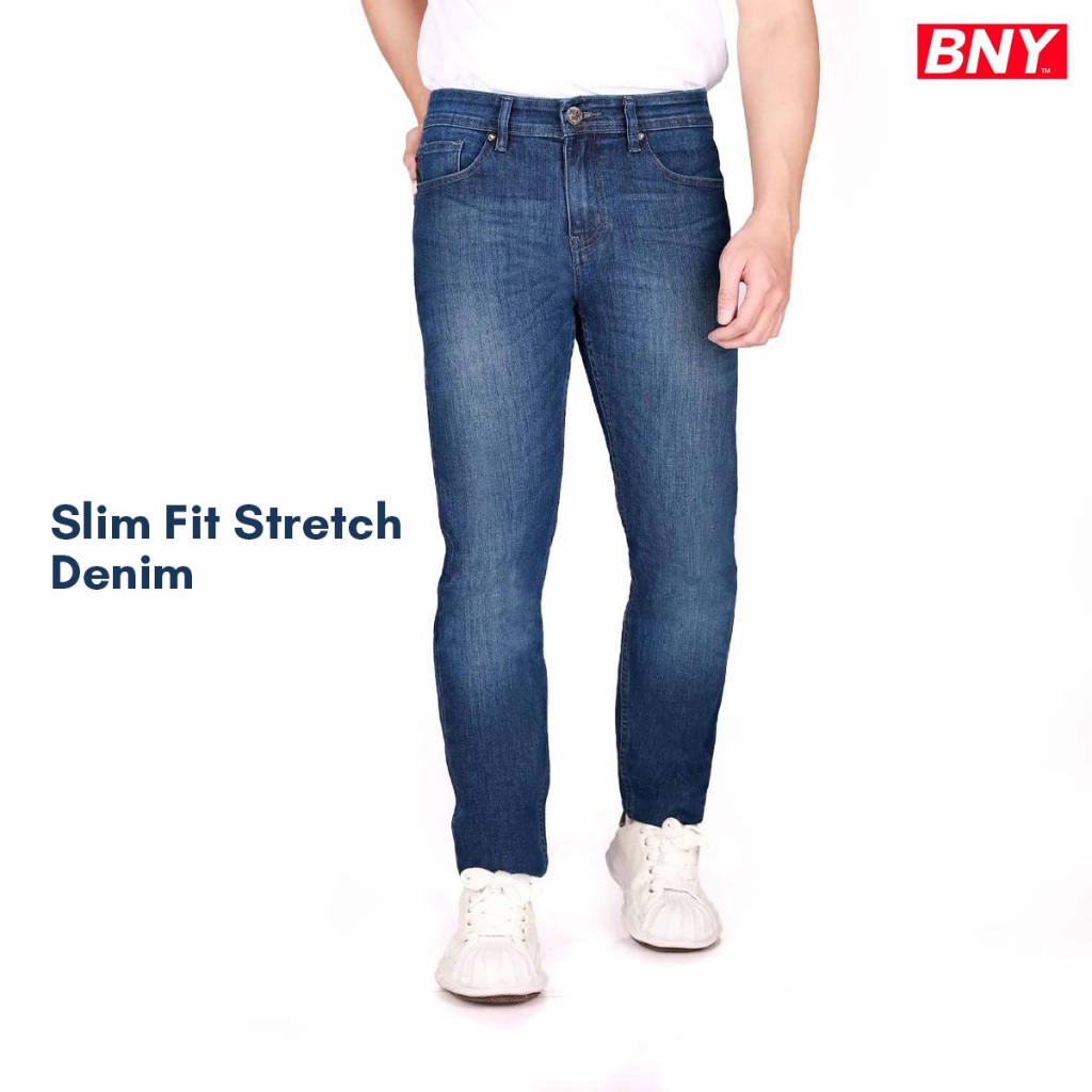 BNY Men's Slim Fit Stretch Denim (634) | Shopee Philippines