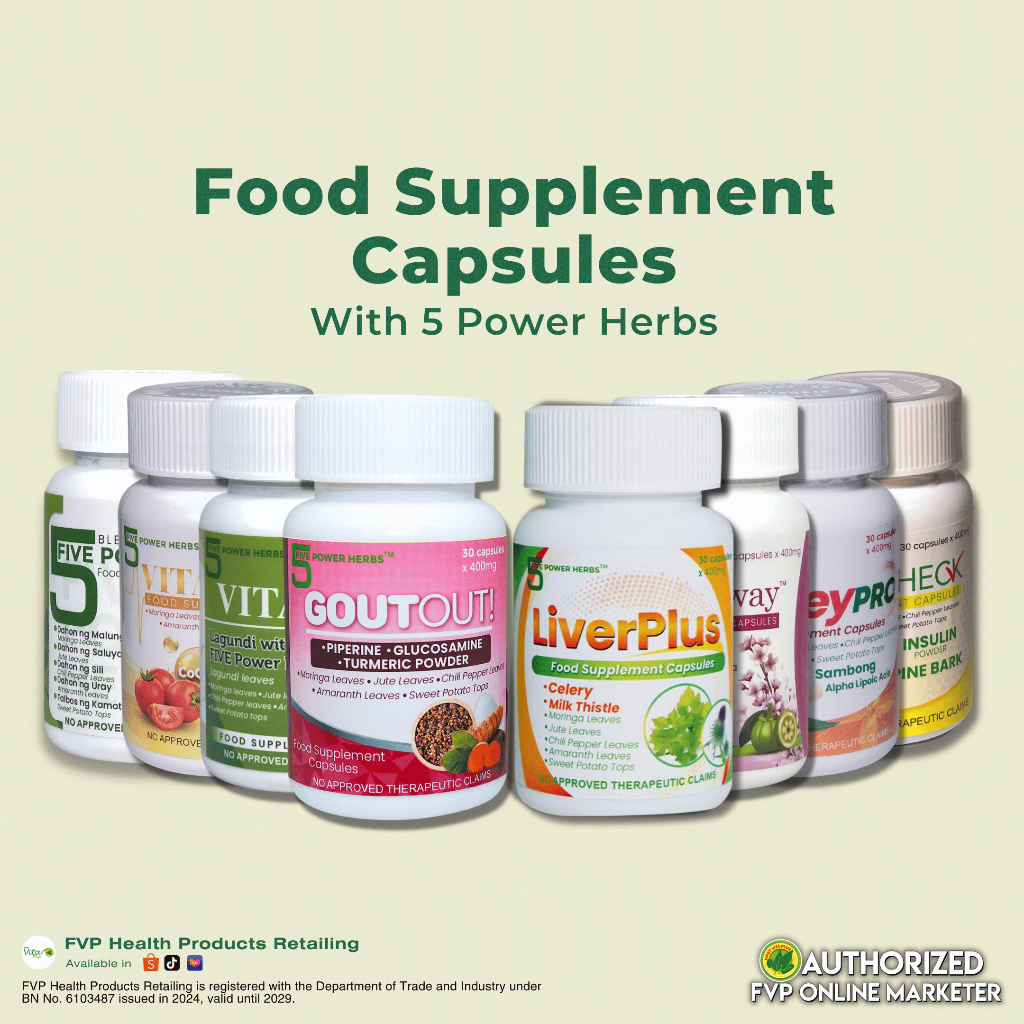 First Vita Plus Food Supplement Capsules with Five Power Herbs | Shopee ...