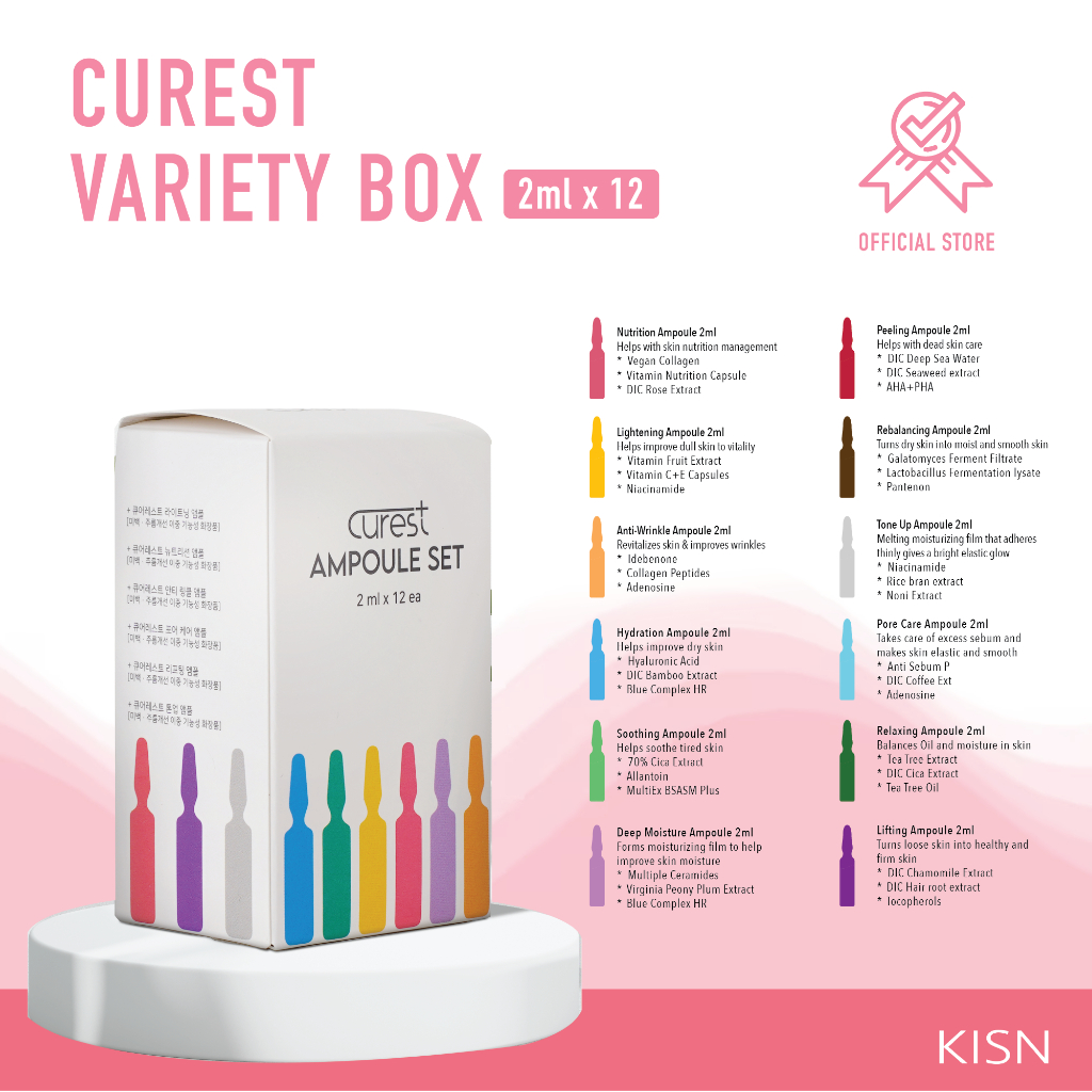 Curest Ampoule Variety Box (2ml x 12pcs) | Shopee Philippines