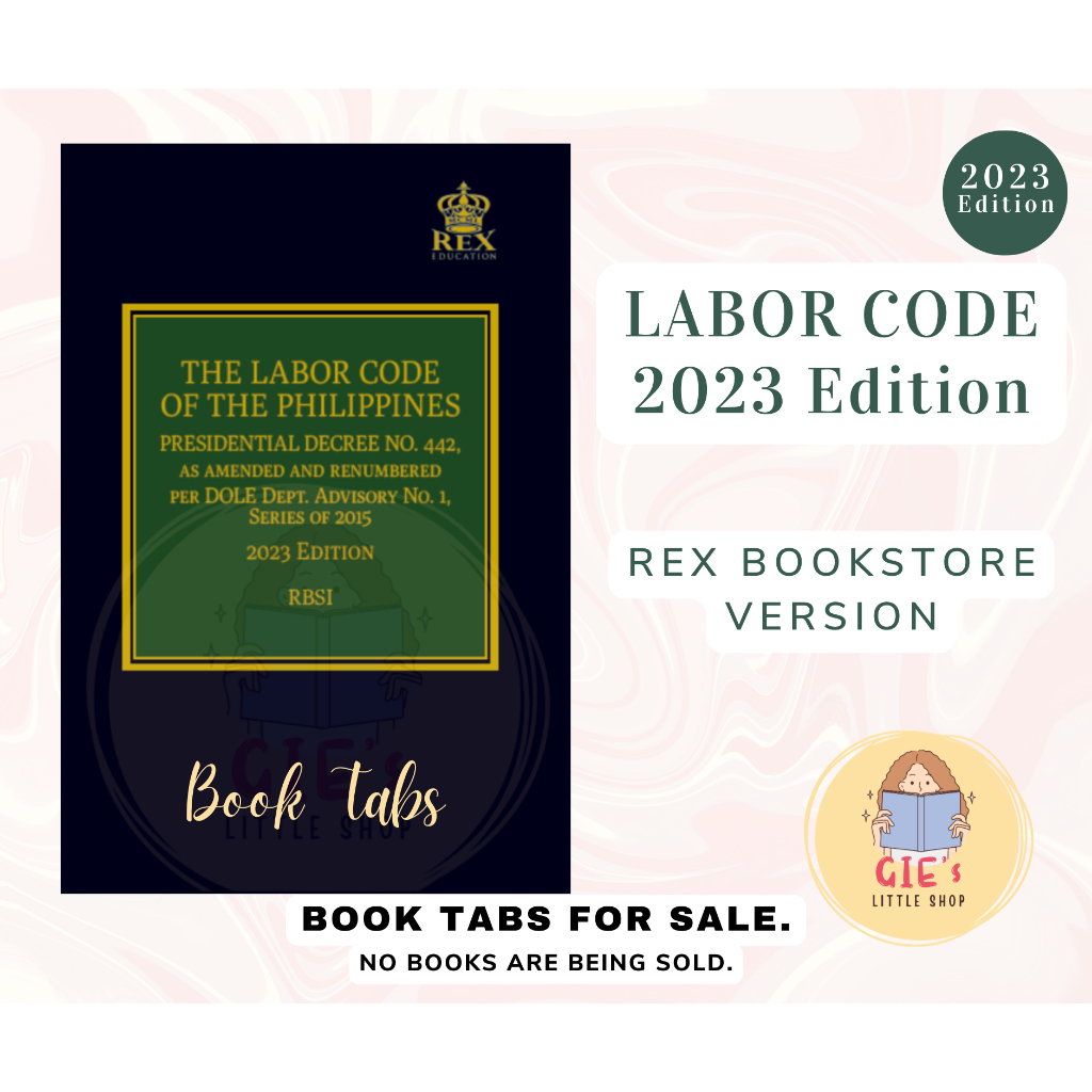 Labor Code Codal Tabs Labels 2023 REX Tabs Law School Stickers | Shopee ...