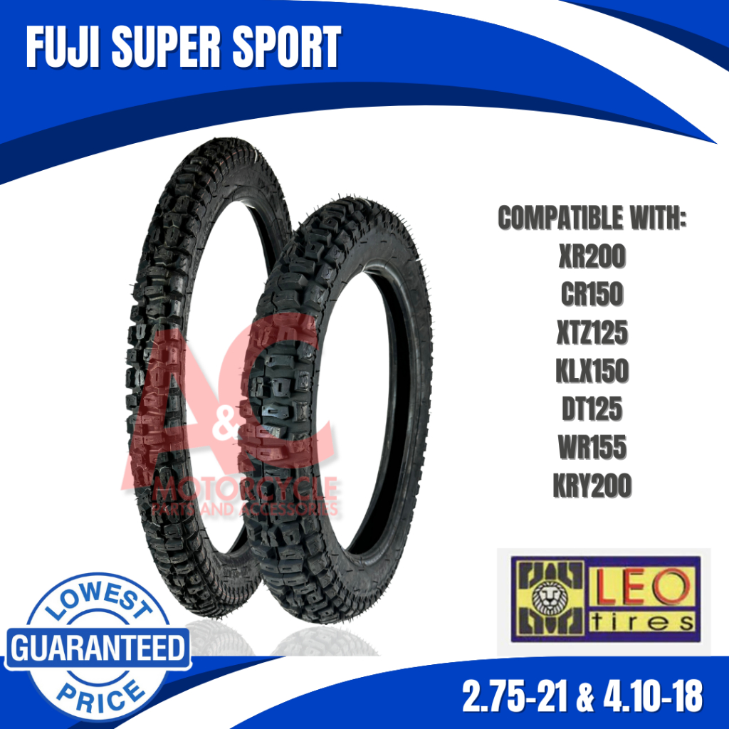FUJI SUPER SPORT 2.75X21 & 4.10X18 XR200, KLX, WR155, XTZ125, CRF150 ...