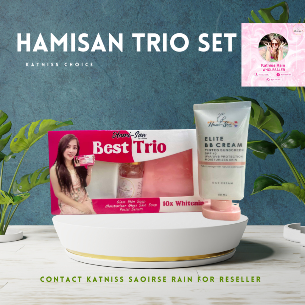 hamisan best trio glass skin soap moisturizer soap hamisan serum elite ...