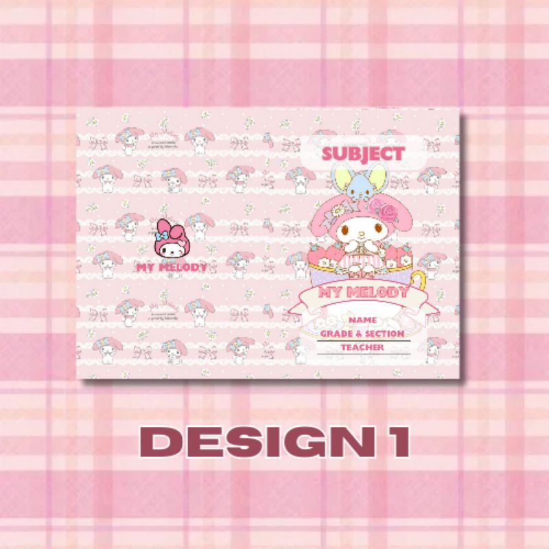 Personalized MY MELODY notebook. Customized with name and subject ...