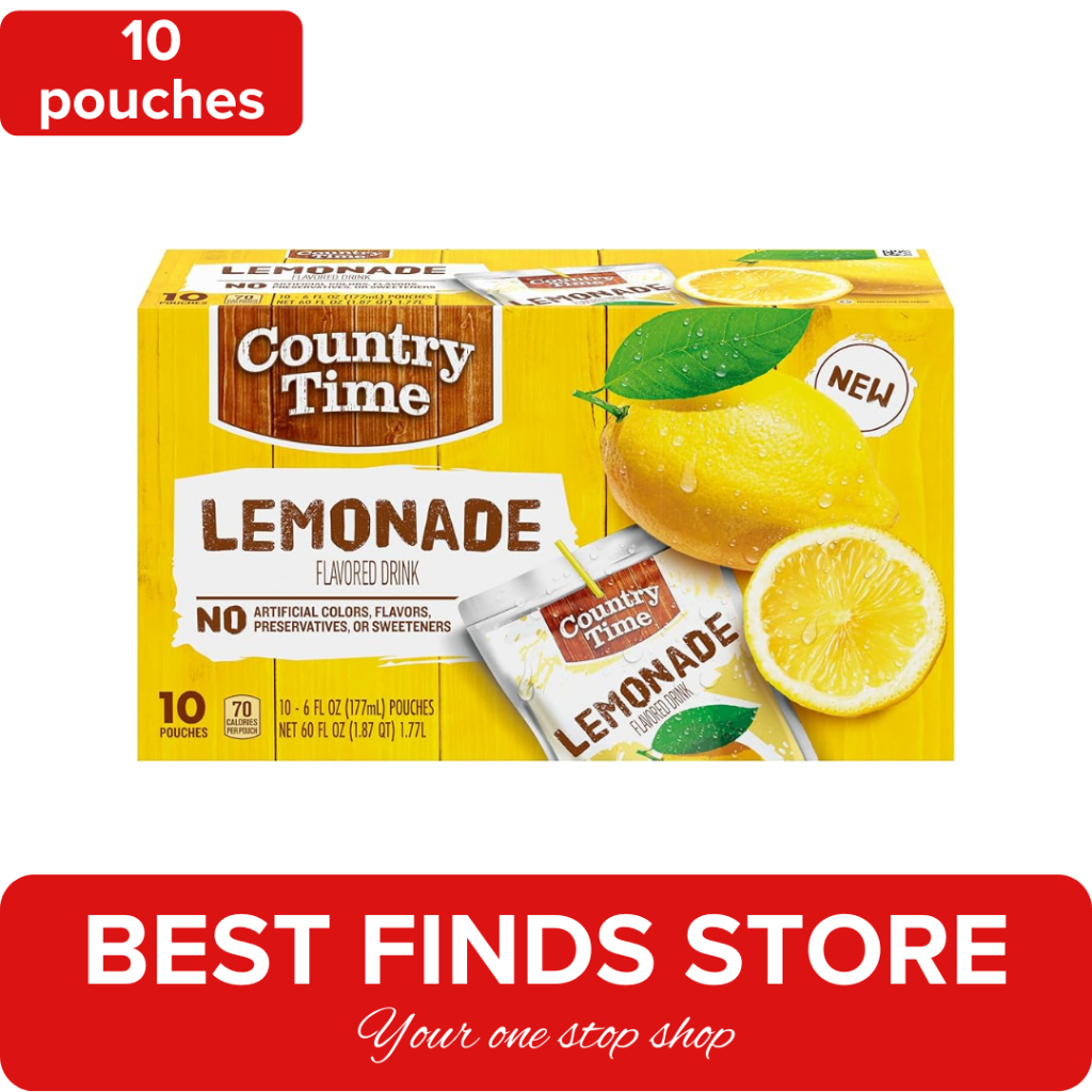 Country Time Lemonade Ready to Drink Flavored Drink Pouches, 10 Pouches ...