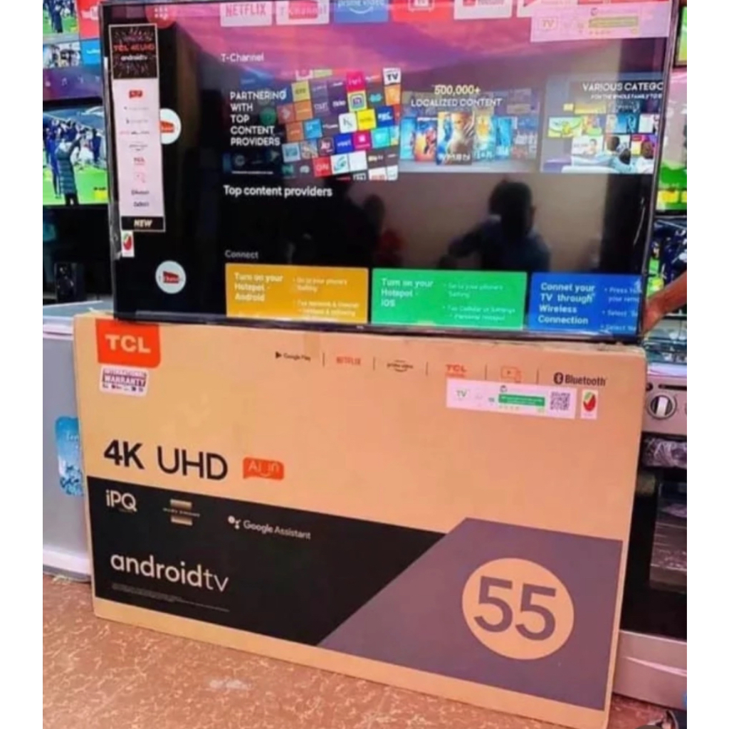 Original Brand Name Smart Android Tv 55 inches with wall bracket ...