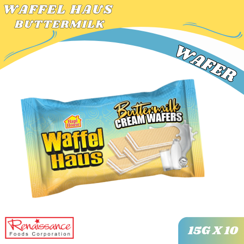 Waffel Haus Buttermilk cream wafers 15g x 10 | Shopee Philippines