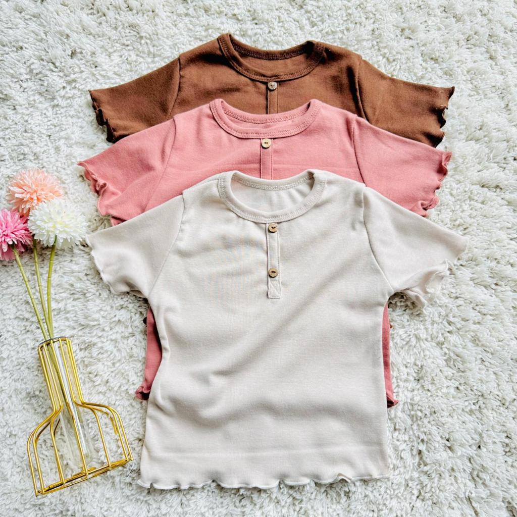 PP Apparel Kids Lettuce Tshirt Leggings Grls Ribbed Knitted Terno Comfy ...