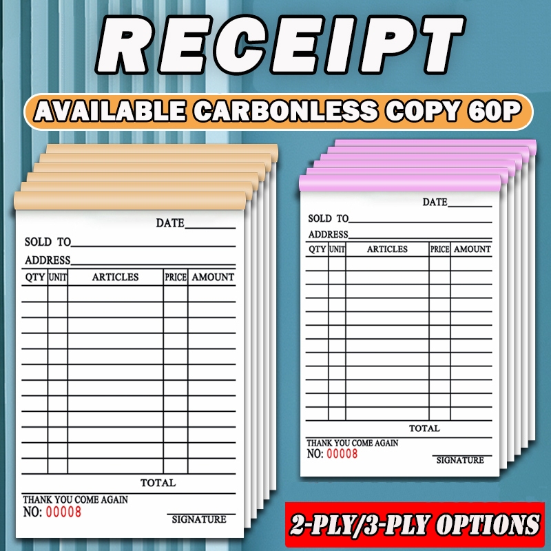 Delivery receipt sold receipt wholesale receipt with carbon Triplicate ...