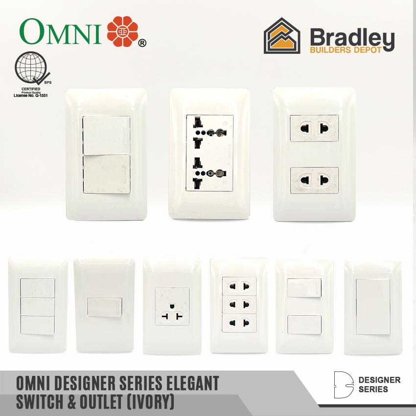 Omni Designer Series Elegant Switch & Outlet (Ivory) | Shopee Philippines
