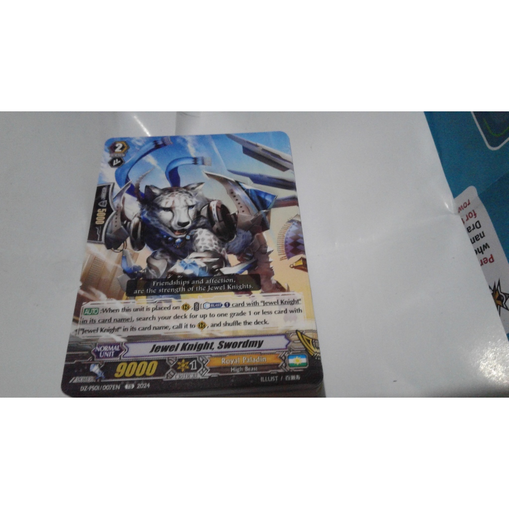 DZ PS 7 1 JEWEL KNIGHT SWORDMY NON FOIL VANGUARD CARD 1 ONE PIECE TCG ...