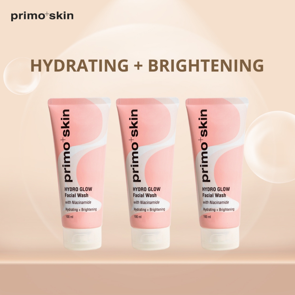 Primo+Skin Hydro Glow Facial Wash w/ Niacinamide 100ML by 3's | Shopee ...