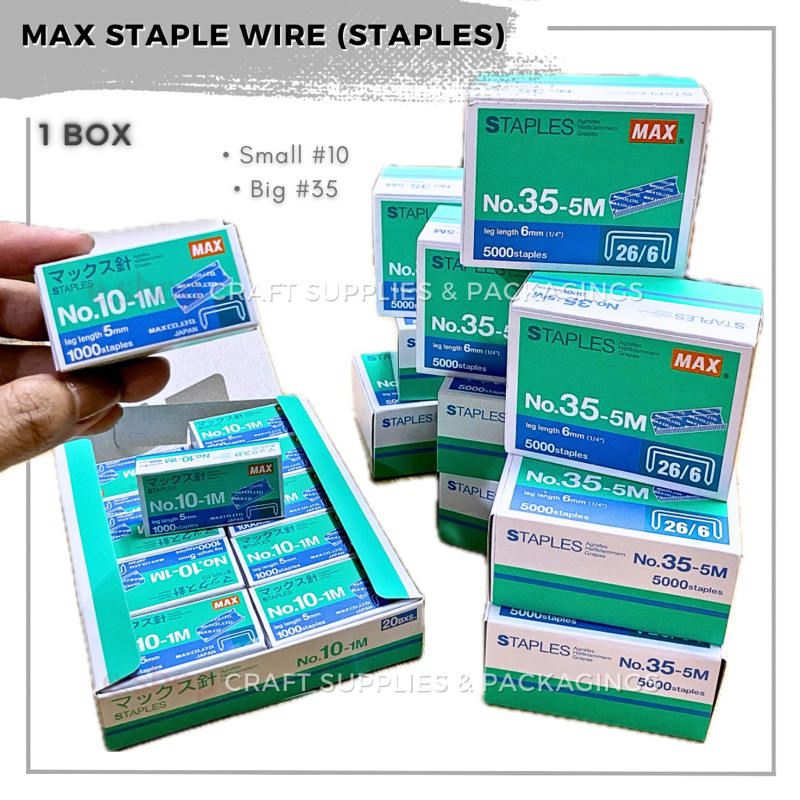 MAX Staple Wire Staples #10 #35 | Shopee Philippines