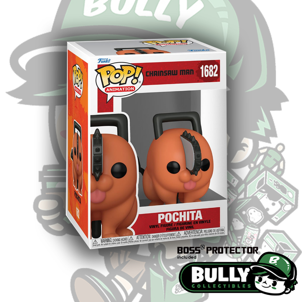 Funko POP! Animation: Chainsaw Man - Pochita 1682 With Boss Protector ...