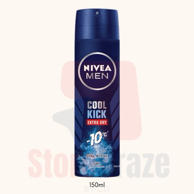 Nivea Men Cool Kick Extra Dry 48H Anti-Perspirant (150ml) | Shopee Philippines