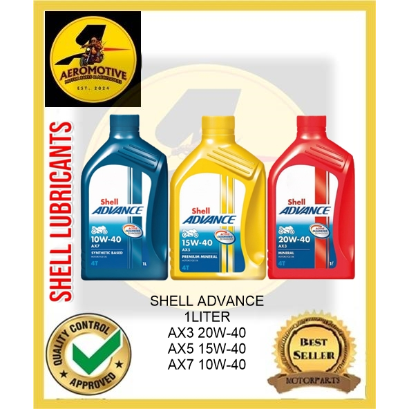 SHELL ADVANCE OIL 800ML/1LITER AX3-40 (MINERAL)/AX5-40 (PREMIUM MINERAL ...