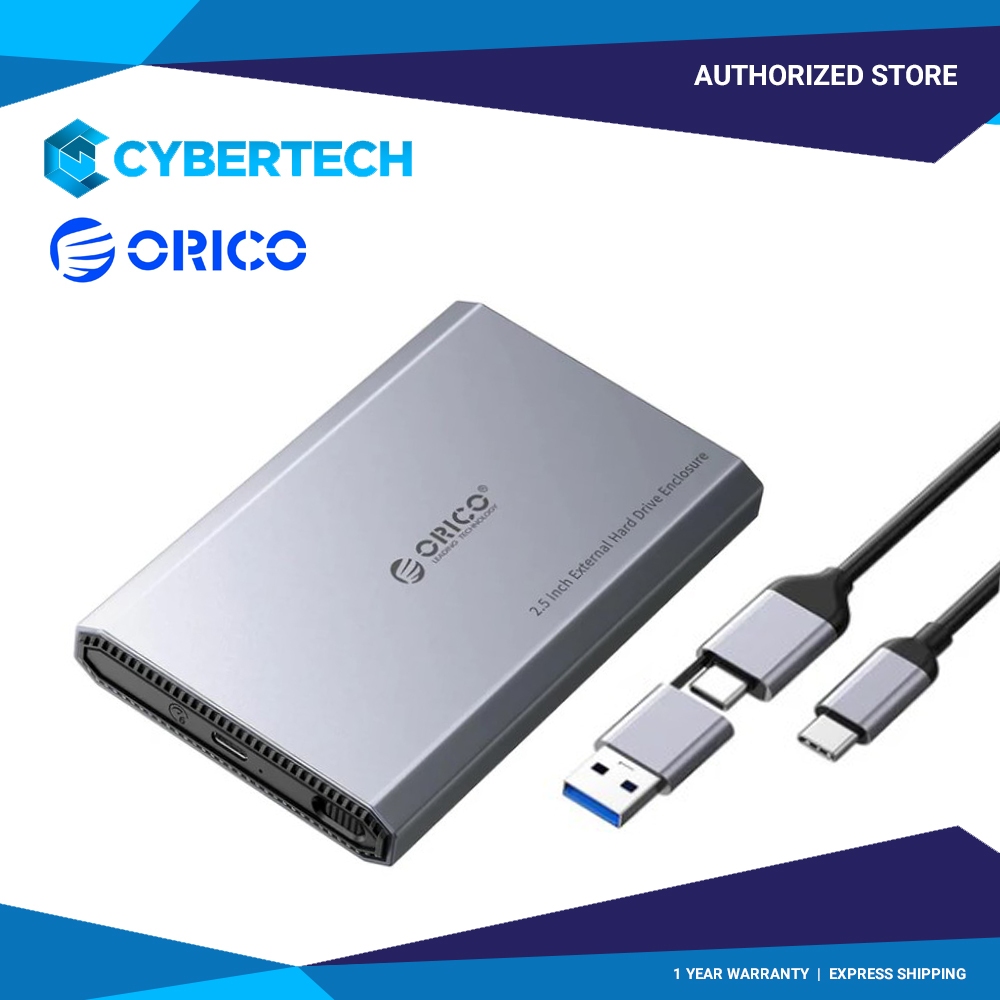 Orico DD25-C3-GY-BP GREY 2.5" Aluminum Alloy Type-C Gen1 External Case ...