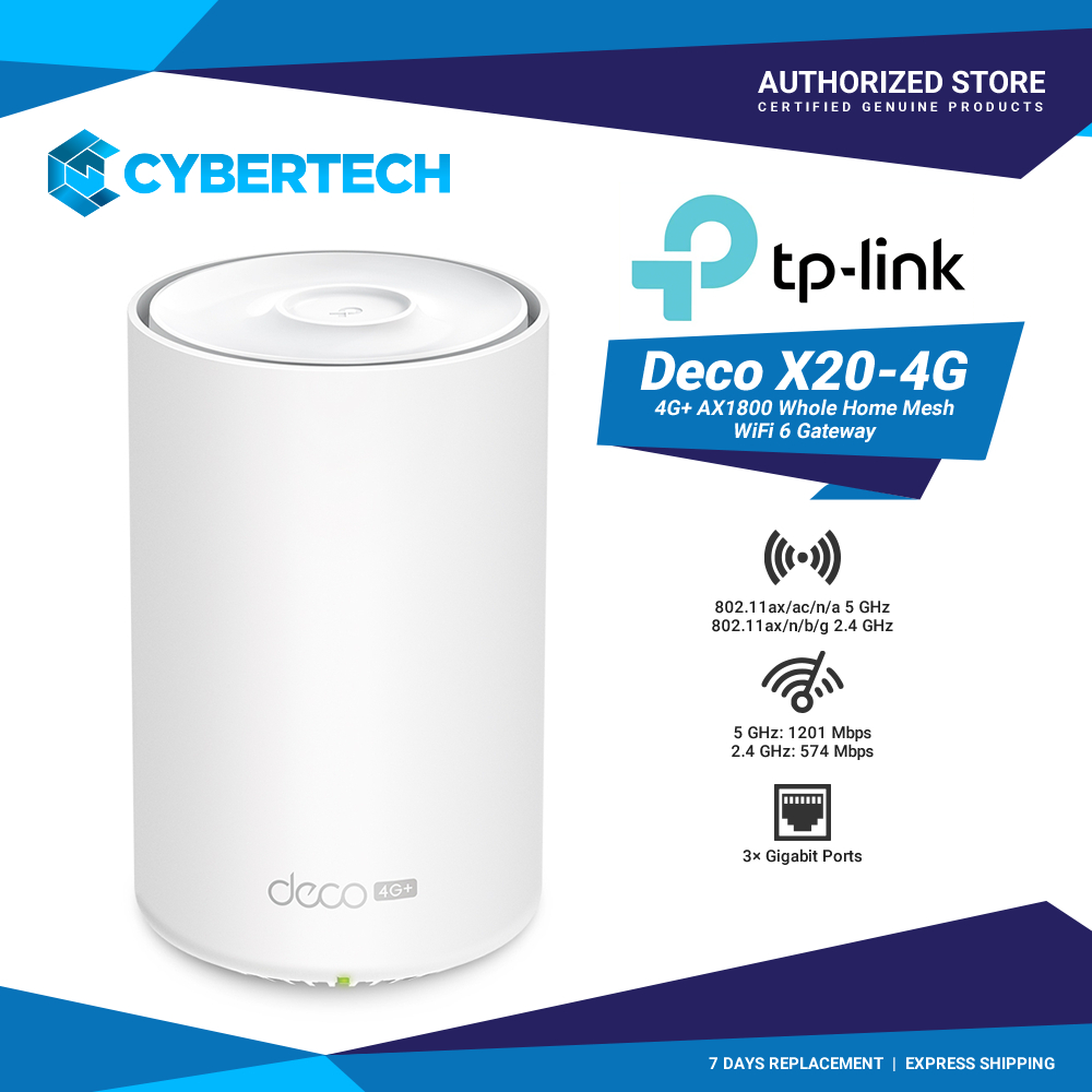 TP-Link Deco X20-4G 4G+ AX1800 Whole Home Mesh WiFi 6 Gateway | Shopee ...