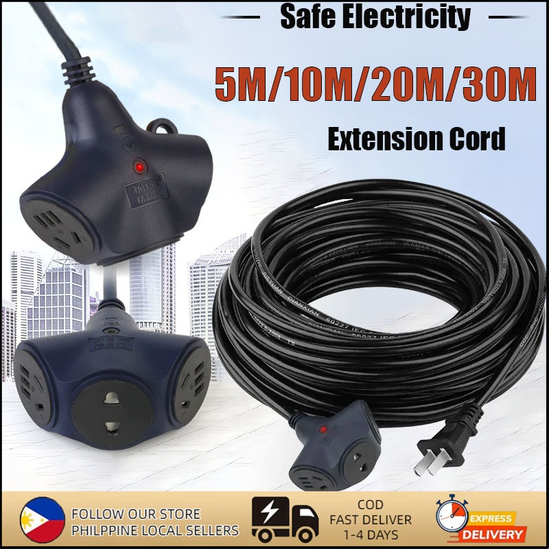 Extension Cord Extra-long Plug-in Strip Electric Vehicle Charging ...