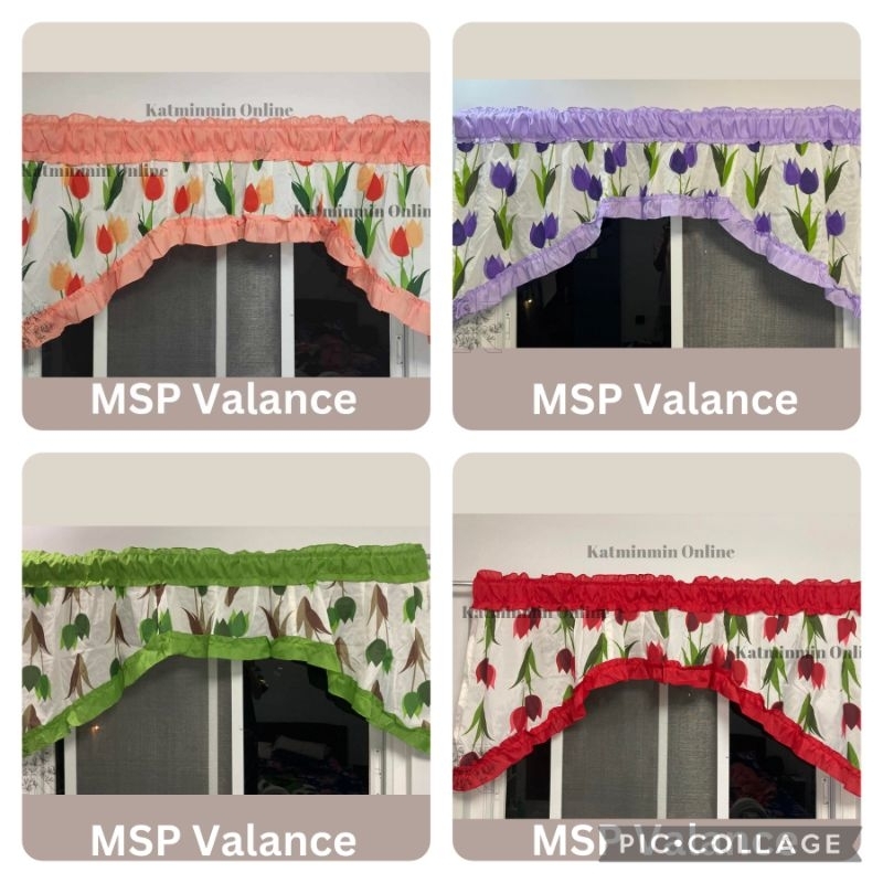msp valance curtain buds design geena fabric | Shopee Philippines