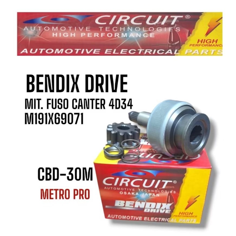 Circuit Starter Bendix Drive CBD-30M for MIT.FUSO CANTER 4D34 11T ...