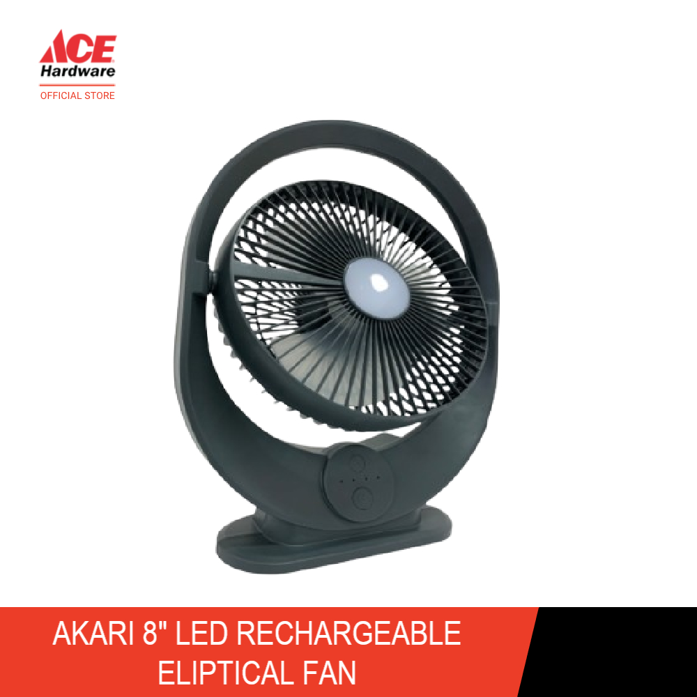 Akari 8" LED Rechargeable Eliptical Fan | Shopee Philippines