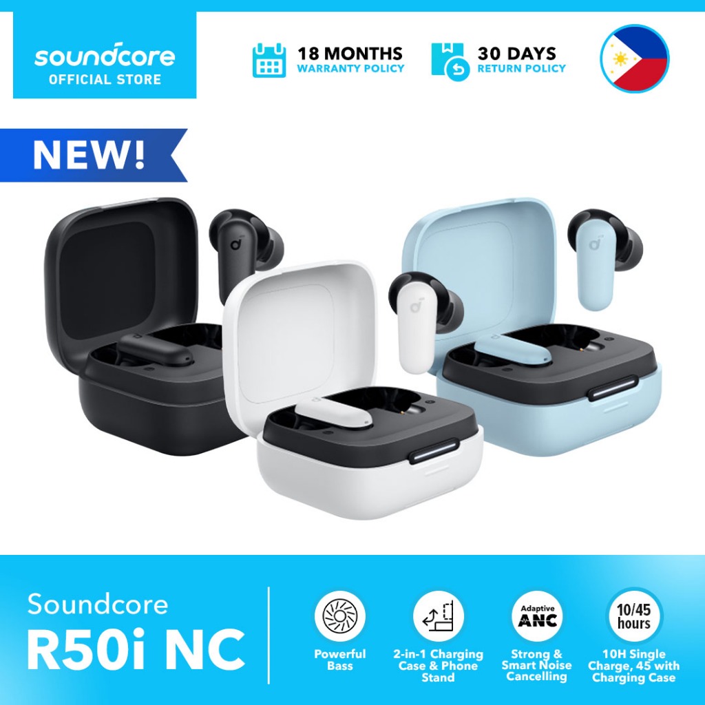 Soundcore R50i NC by Anker adaptive active noise cancellation (ANC ...