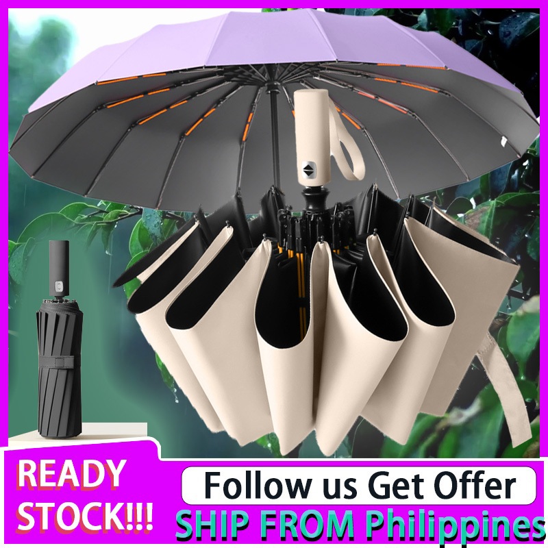 24 Ribs Umbrella Sunscreen Uv Umbrella Automatic Storm Resistant Large ...