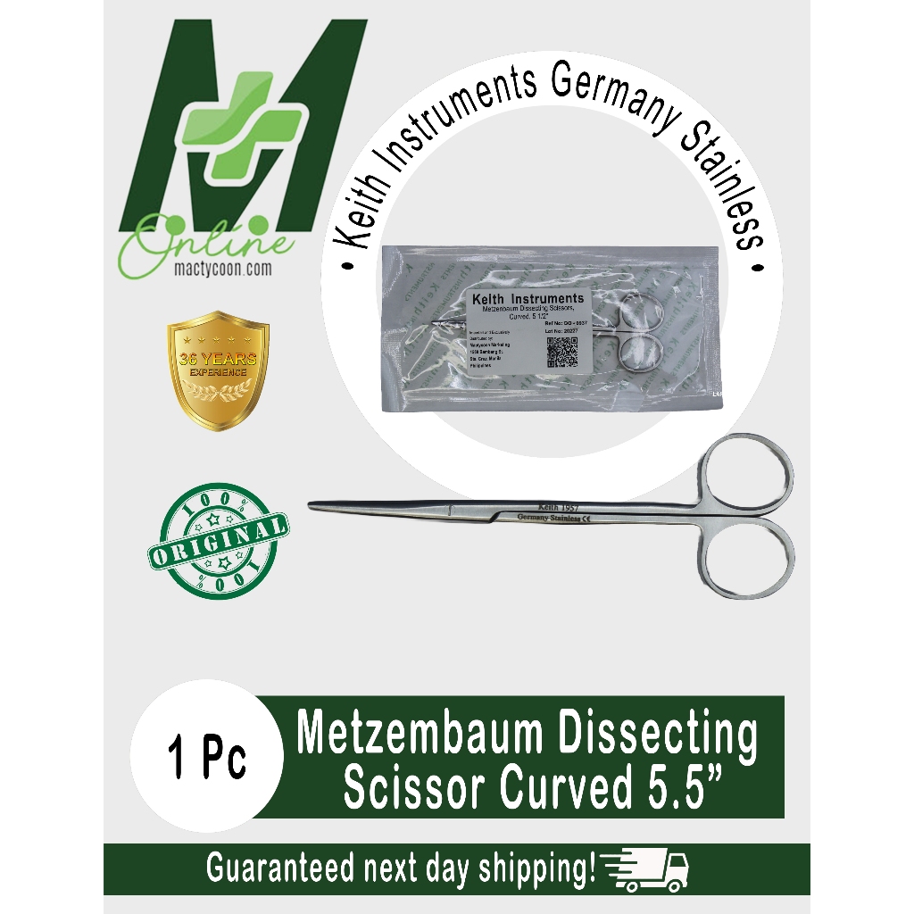 Keith Metzenbaum Dissecting Scissors Curved 5 1/2" | Shopee Philippines