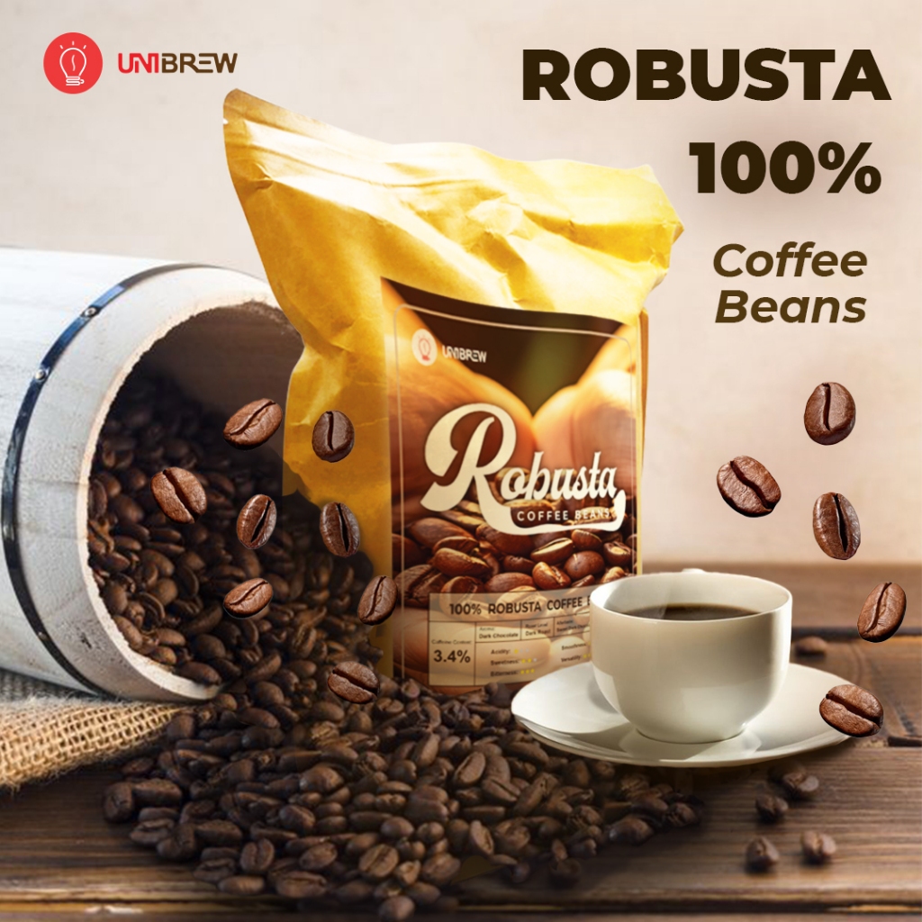 100% Premium Robusta COFFEE BEAN | Rich Aroma & Taste (Dark Chocolate ...