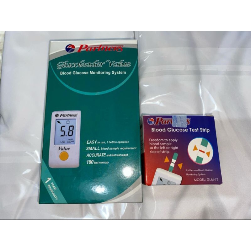 GLUCOLEADER VALUE BLOOD GLUCOSE MONITORING SYSTEM WITH 25' STRIPS ...