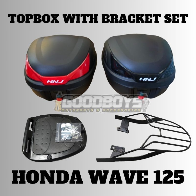 HONDA WAVE125 TOPBOX SET WITH BRACKET 30LITERS HNJ | Shopee Philippines