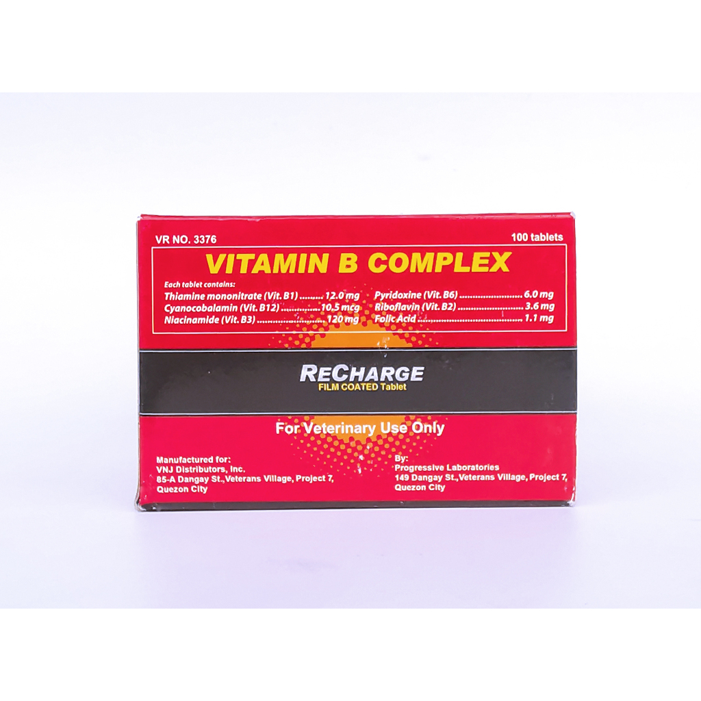 Recharge Tablet B-Complex Vitamins 100 tabs | Shopee Philippines
