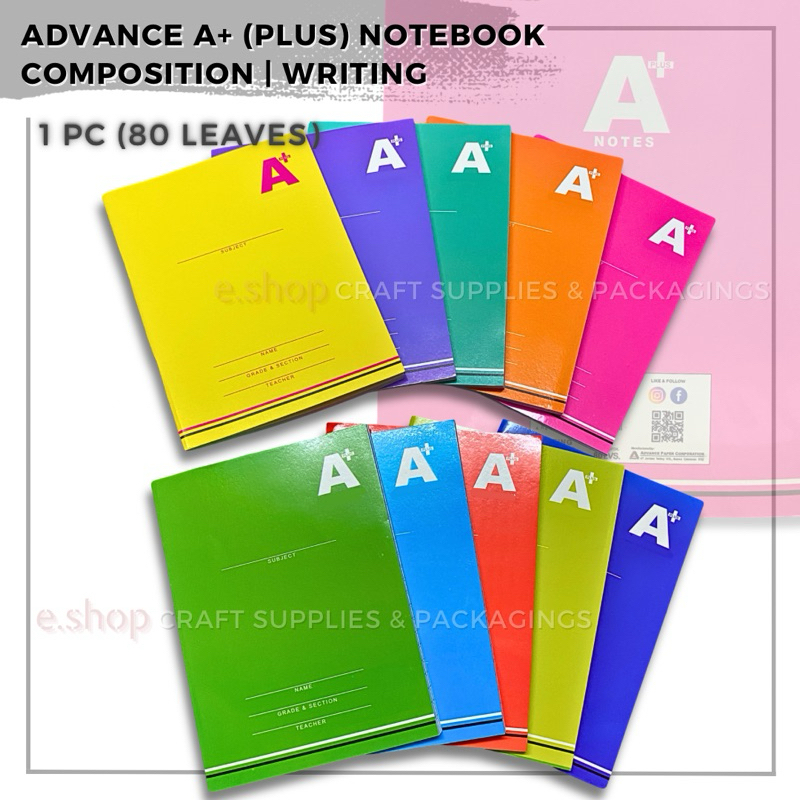 ADVANCE A-Plus Composition | Writing Notebook 80Leaves | Shopee Philippines