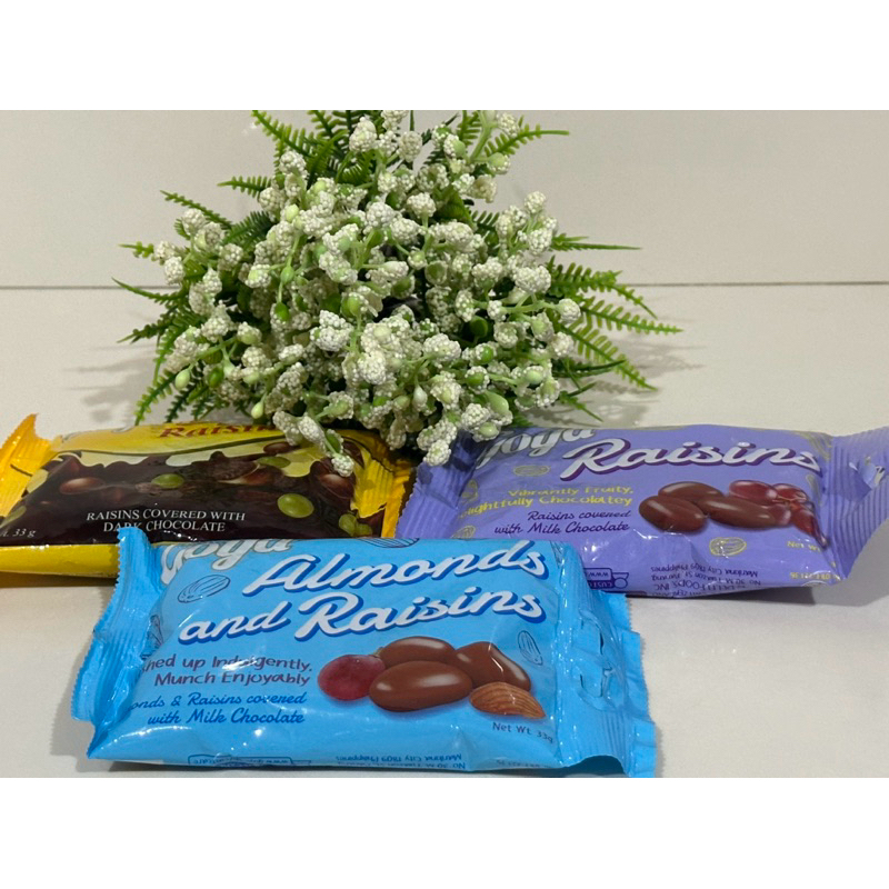 GOYA ALMONDS & RAISINS COVERED WITH MILK CHOCOLATE 37GRAMS | Shopee ...