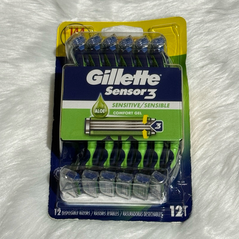 Gillette Sensor3 Sensitive Men's Disposable Razors | Shopee Philippines