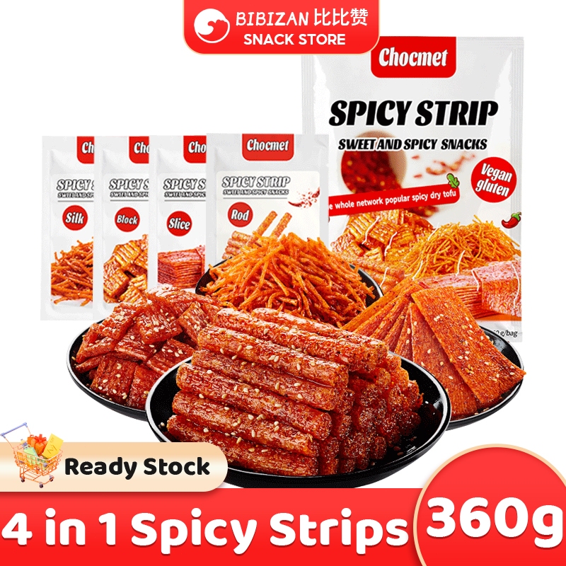 Chocmet Latiao Spicy Stick Chinese Food Snacks 4 in 1 Bundle Assorted ...