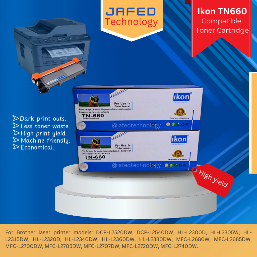 Ikon Brother TN660 / TN2380 / TN2305 Compatible Toner Cartridge for ...
