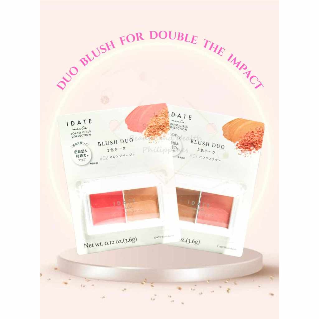 BLUSH ON DUO CHEEK BLUSH POWDER DUAL SHADE PIGMENTED ( JAPAN IDATE ...