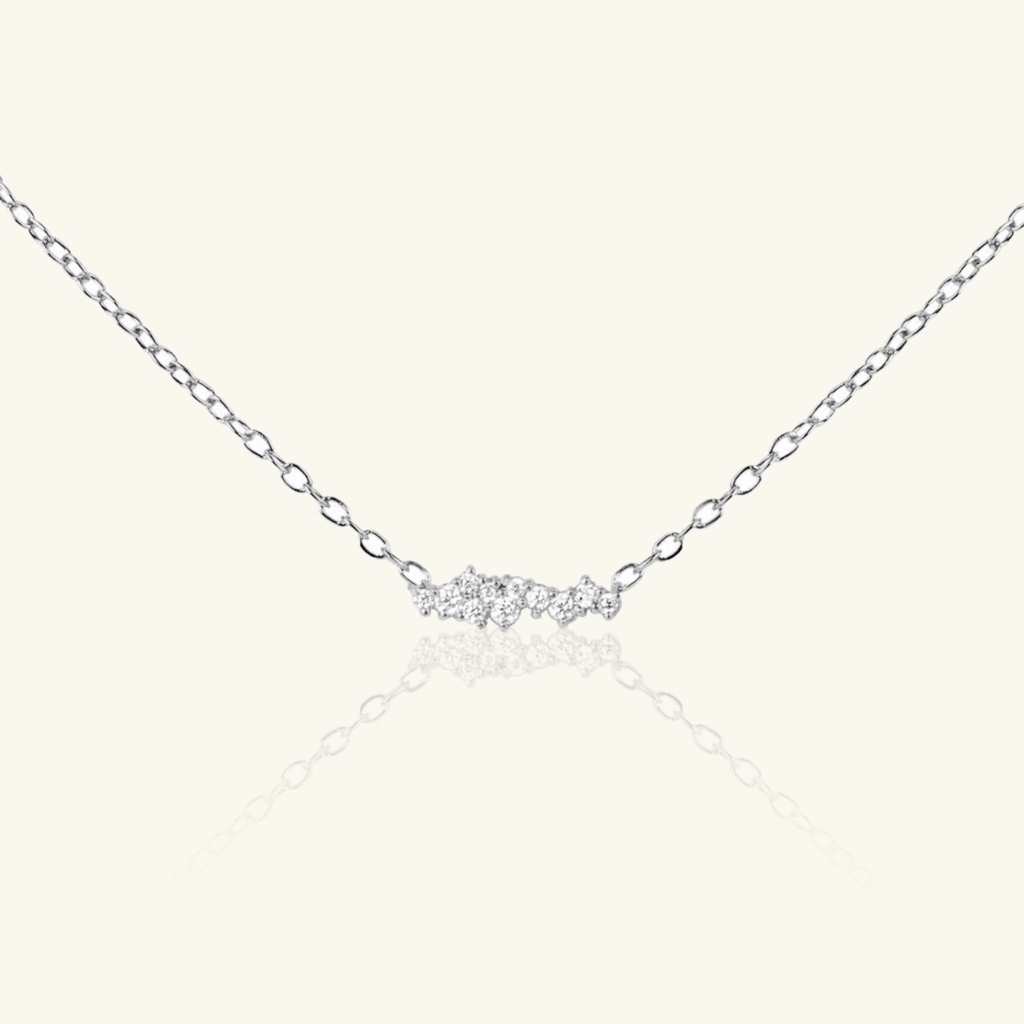 Foundry Cluster Bar Necklace Sterling Silver | Shopee Philippines